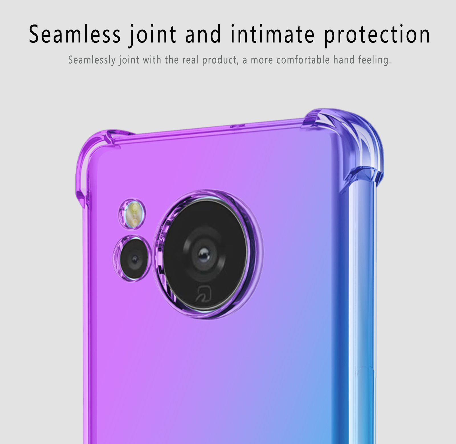 Soft TPU Anti-Drop Gradient Transparent Mobile Phone Case For Sharp ...
