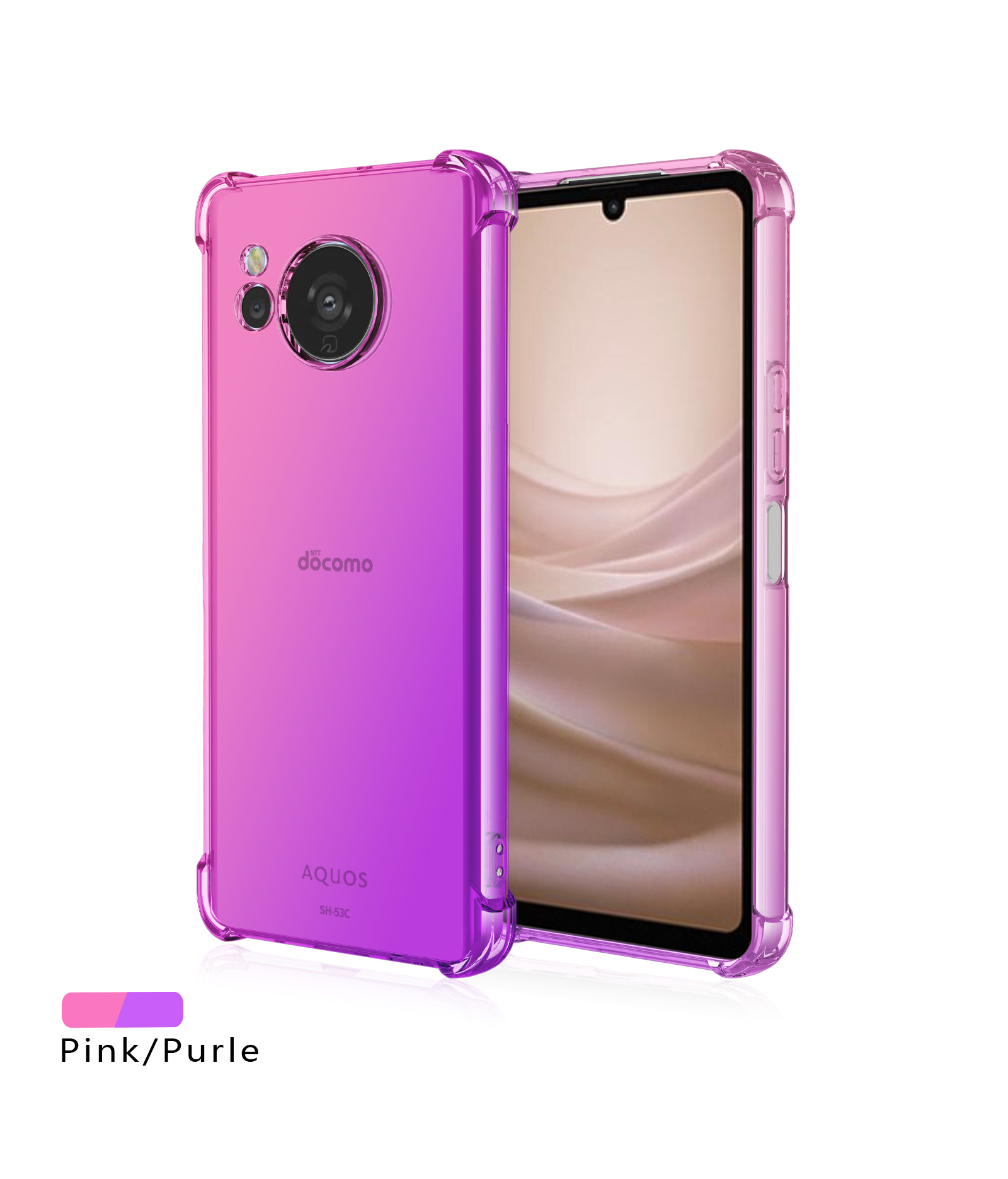 Soft TPU Anti-Drop Gradient Transparent Mobile Phone Case For Sharp ...