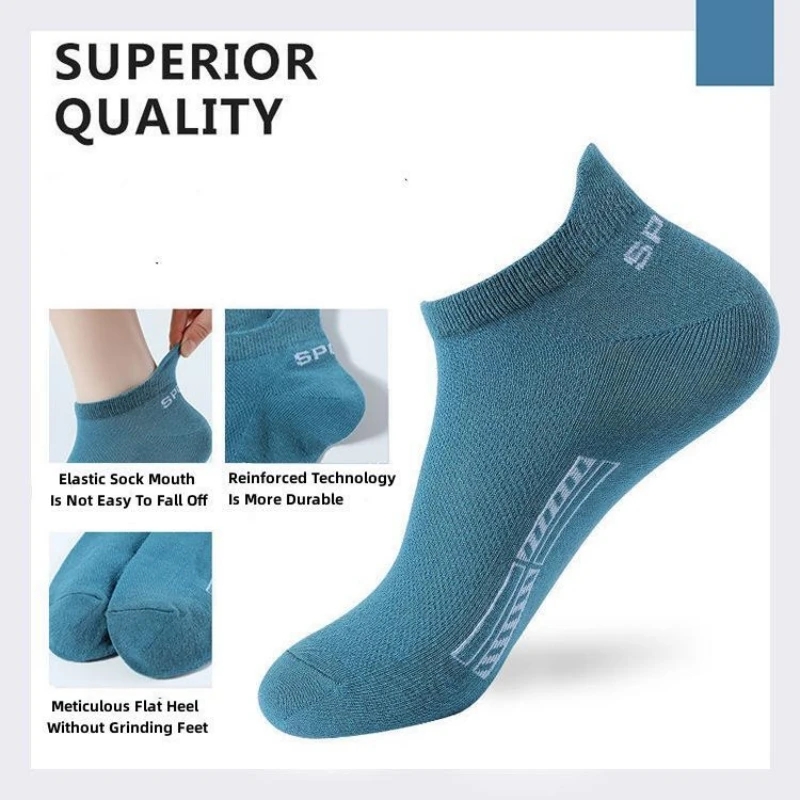 Men's Breathable Mesh Short Socks – 3-Pack Low-Cut Ankle Socks with Ear ...
