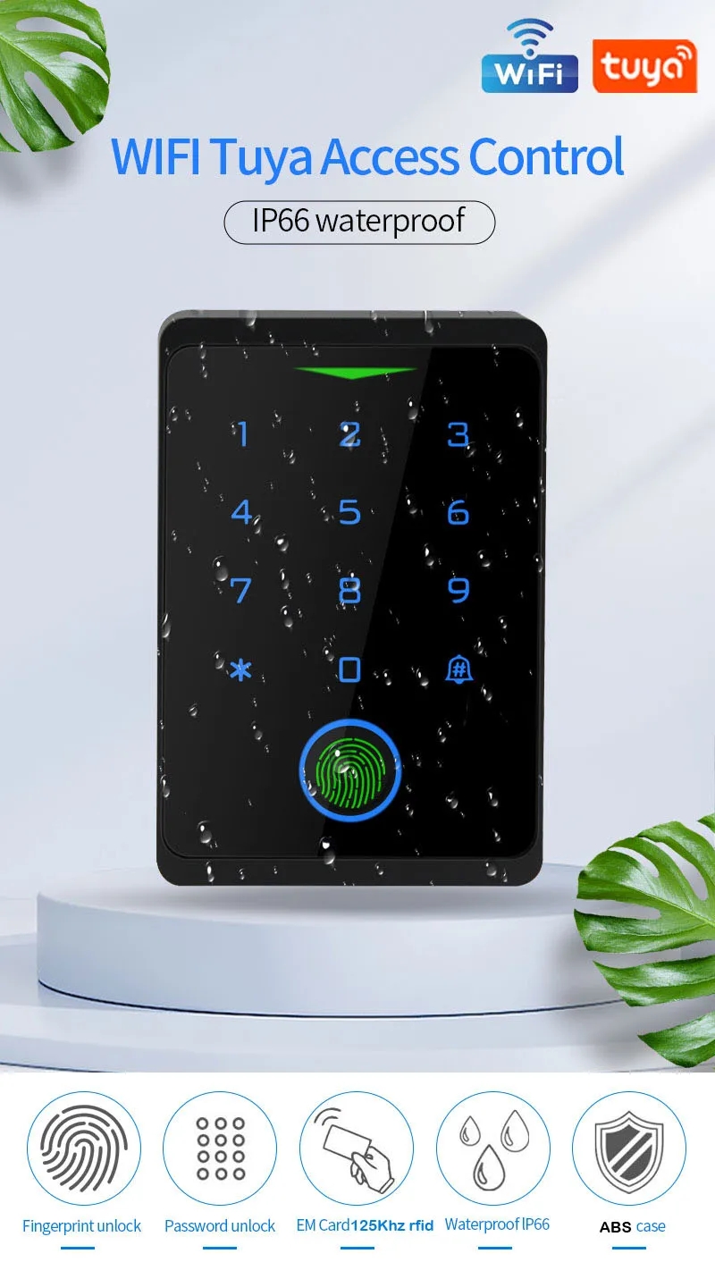 Tuya Wifi RFID Access Control System Kits Fingerprint Gate Opener Smart ...