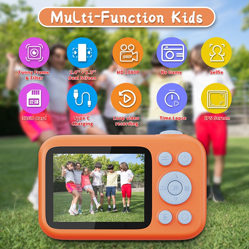 SJCAM FunCam+ Children's Camera Dual Screen Kids Camera 1080p ...
