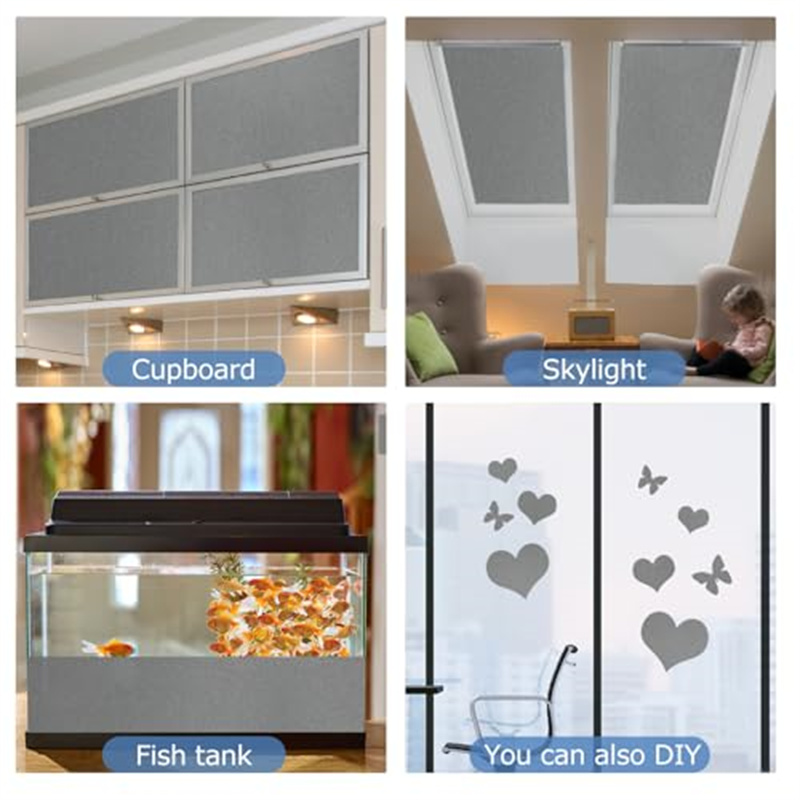 Gray Frosted Non Adhesive Static Adhesive Glass Sticker For Sun ...