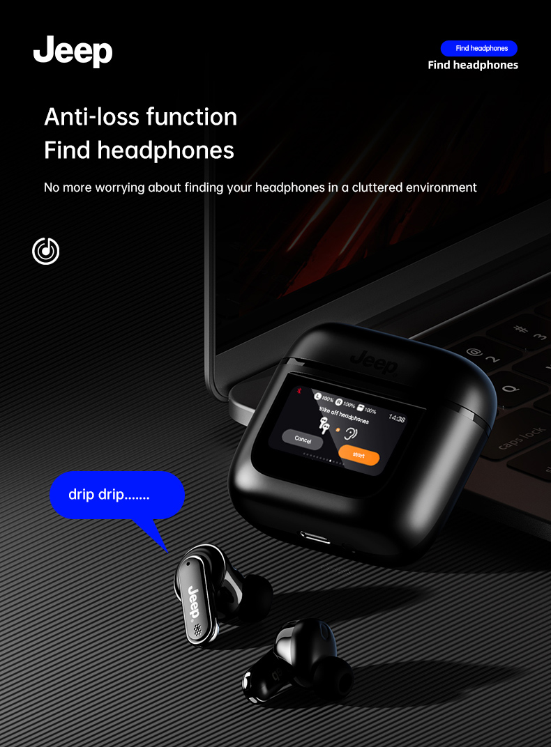 Jeep EW118 TWS Bluetooth Earphone Wireless Earbuds Touch Control Active ...