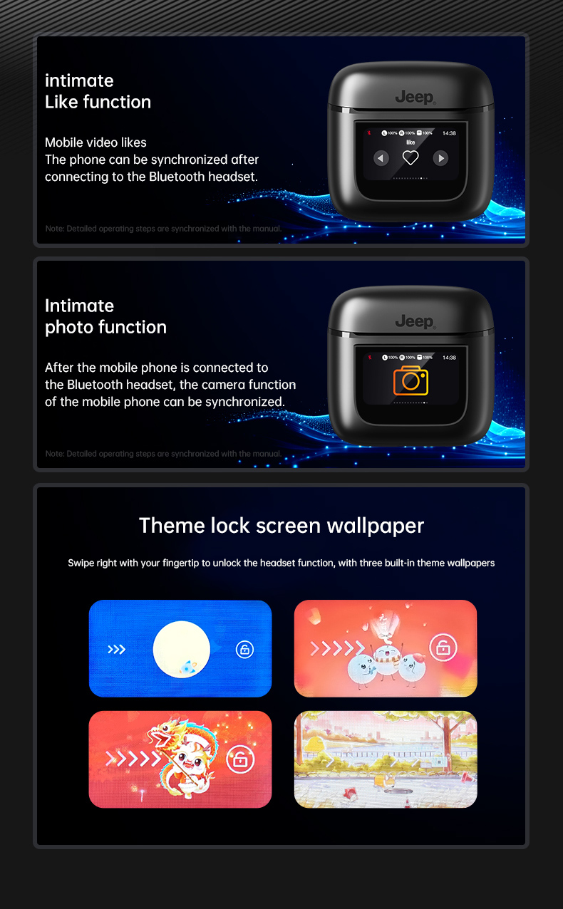 Jeep EW118 TWS Bluetooth Earphone Wireless Earbuds Touch Control Active ...