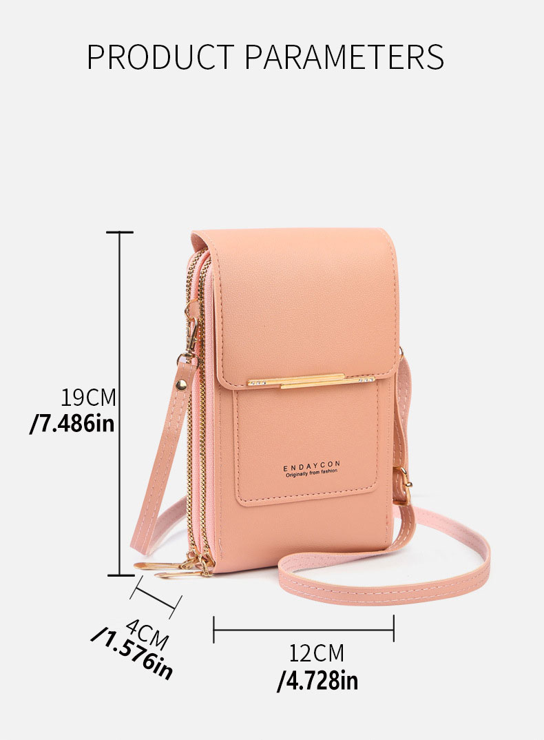 Women Wallet Crossbody Phone Purse Touchscreen Mini Flip Bag Multi Card ...