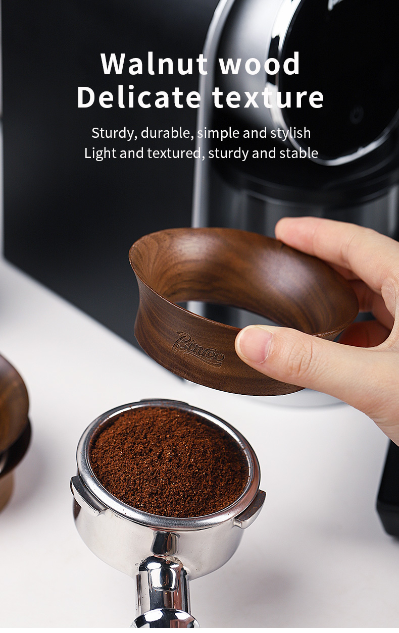 BINCOO Walnut Magnetic Coffee Powder Catcher Coffee Machine Handle Anti ...