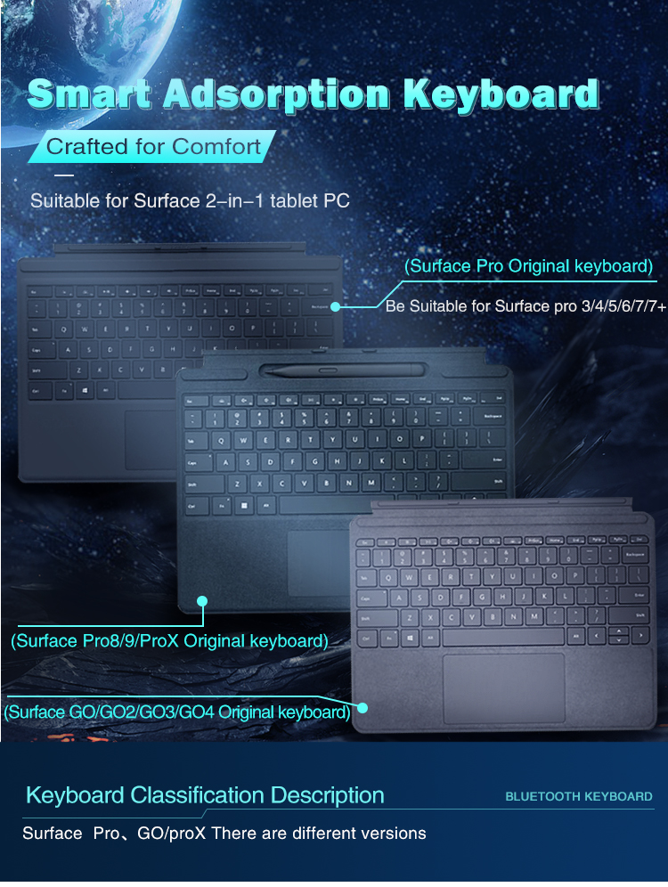 Microsoft Type cover keyboard for Surface pro4 pro5 pro6 pro7 pro7 ...