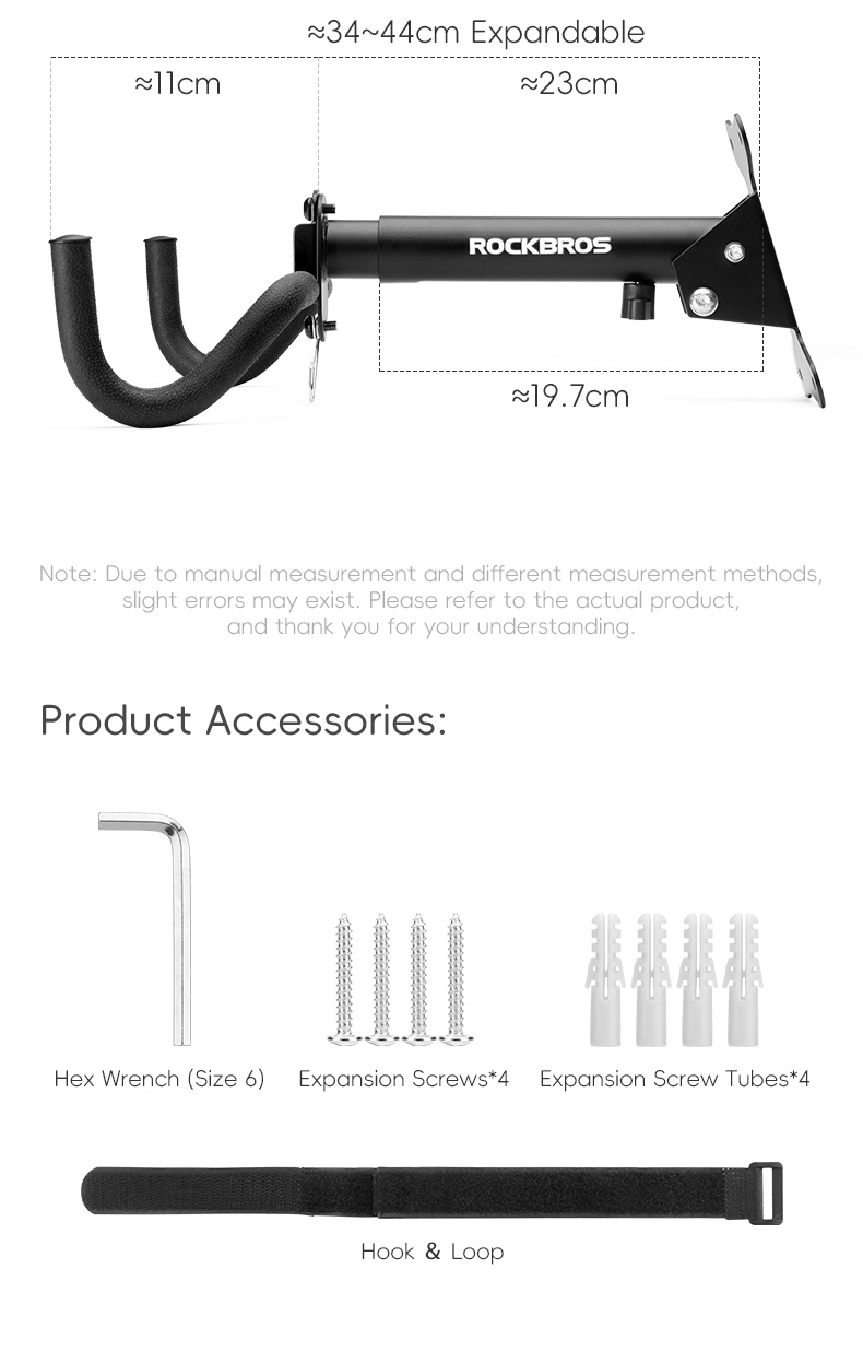 【3-day Delivery】ROCKBROS Bike Rack Carbon Steel Wall Stand MTB Road ...