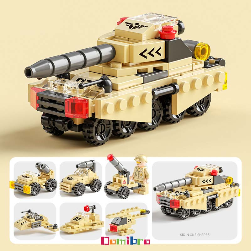 Building Blocks 6IN1 SWAT Police Station Fire Truck，Navy, Tank ...