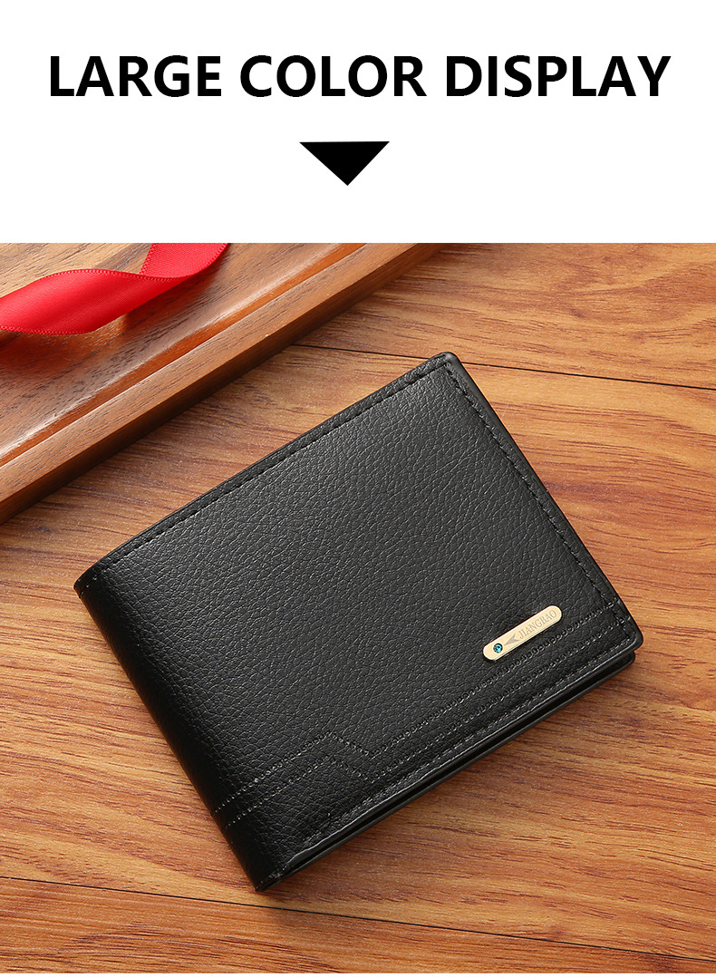 Men Multi-Card Wallet Business Short Wallet Men Youth Thin Soft Wallet ...