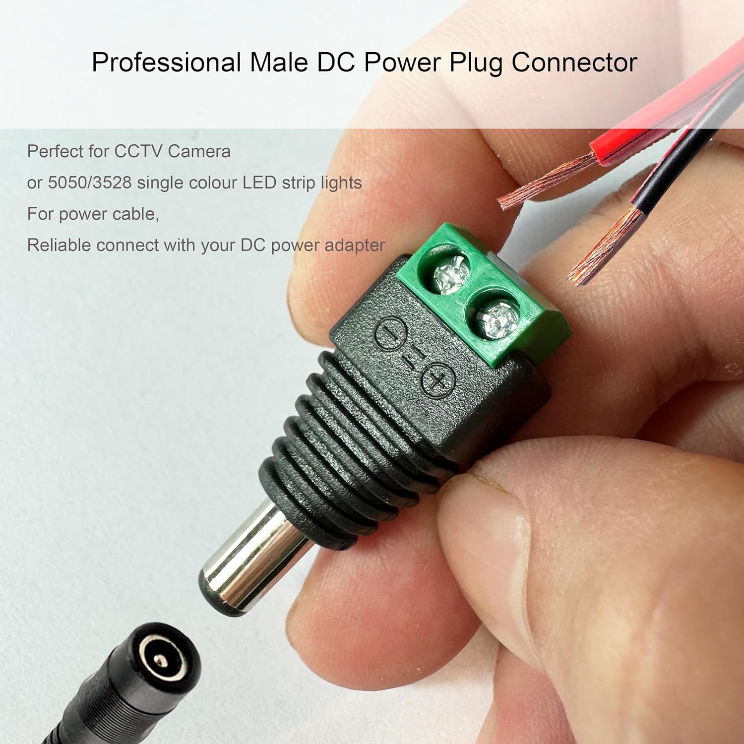 12V DC Power Connector 5.5mm x 2.1mm, CENTROPOWER (10 x Male + 10 x ...