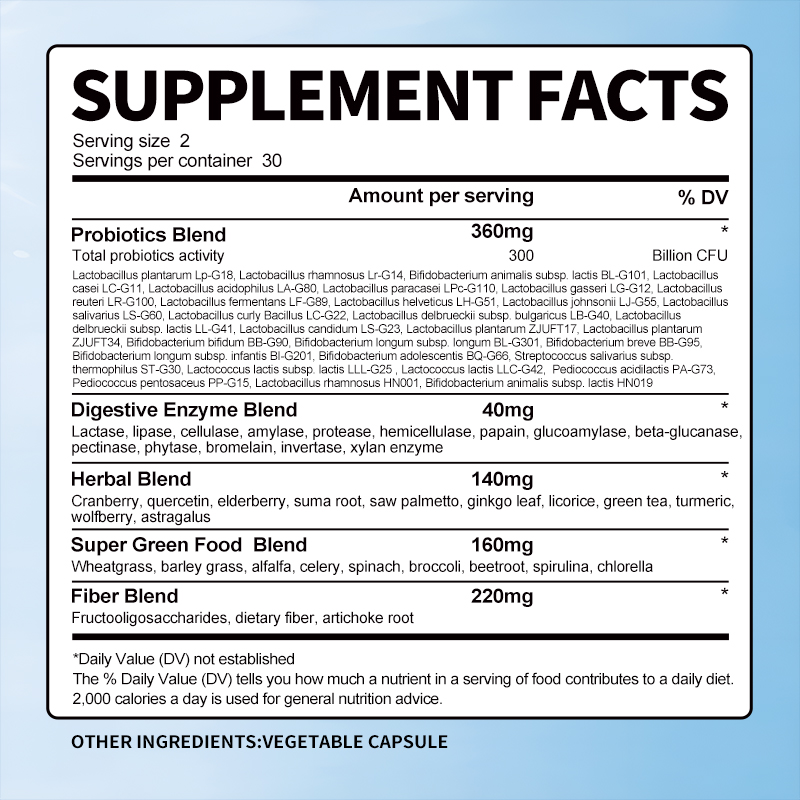 Mulittea Probiotic Hard Capsules 300 Billion CFU Active Organisms ...