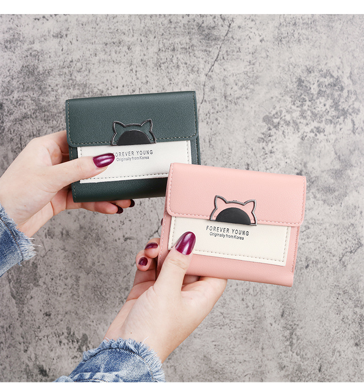 Ladies Short Wallet 70% off Small Wallet Portable Mini Sweet Coin Purse ...