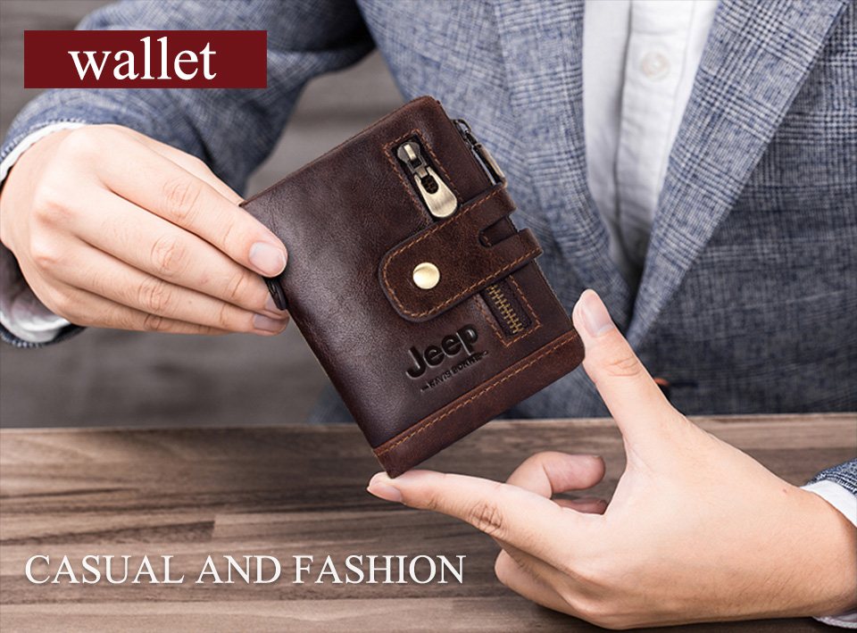 HUMERPAUL Wallet For Men Cowhide Leather Men Wallet Rfid Bifold Dompet ...