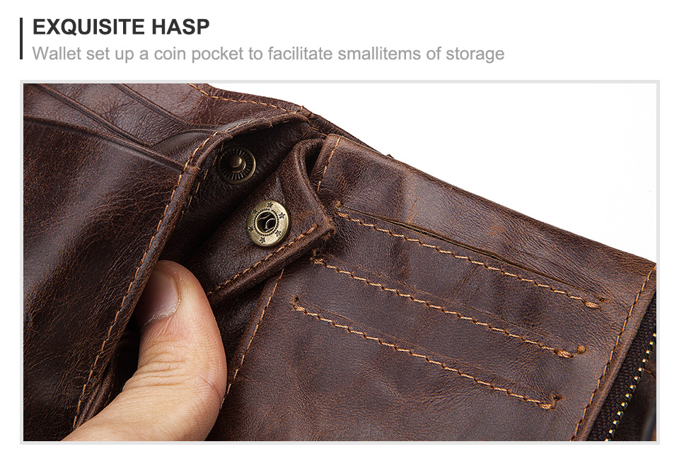 HUMERPAUL Wallet For Men Cowhide Leather Men Wallet Rfid Bifold Dompet ...