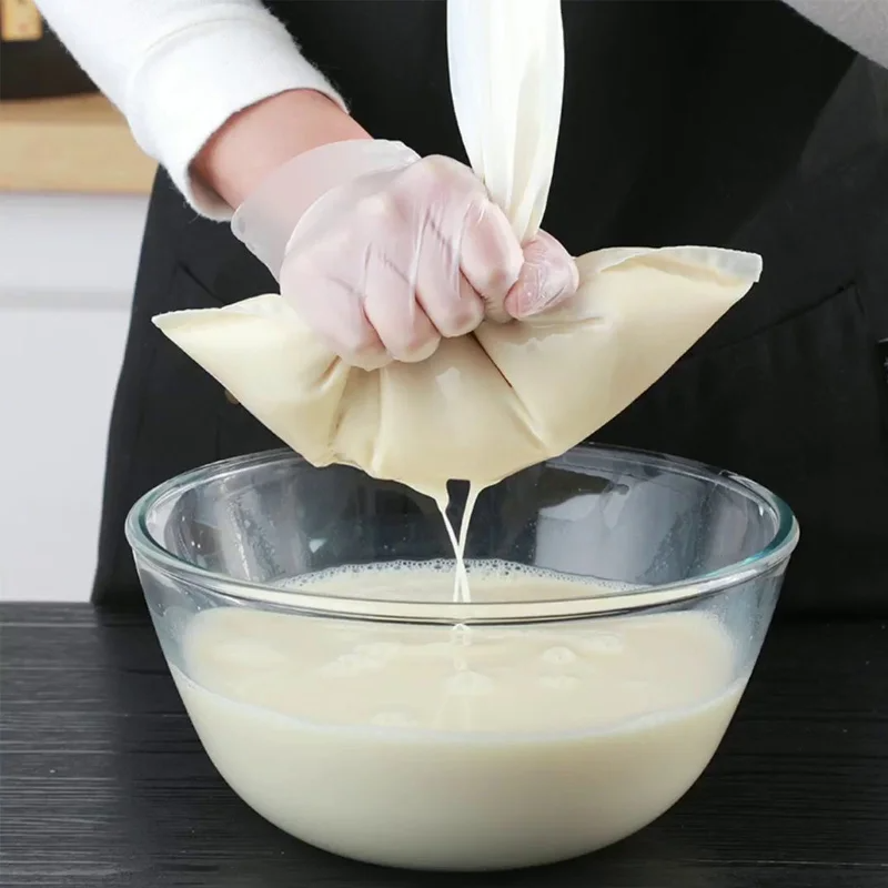 1PC/3PCS 100Mesh Nylon Milk Filter Bags Reusable Soy Yogurt Tea Beer ...