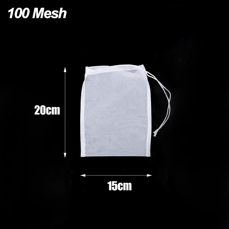 1PC/3PCS 100Mesh Nylon Milk Filter Bags Reusable Soy Yogurt Tea Beer ...