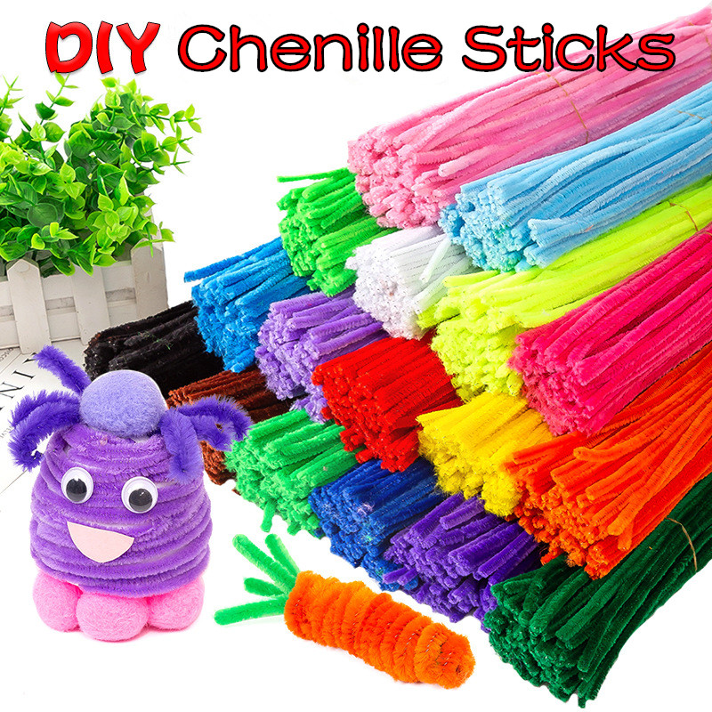 100PCS Diy Craft Chenille Sticks Chenille Stems Chenille Stems Makaron ...
