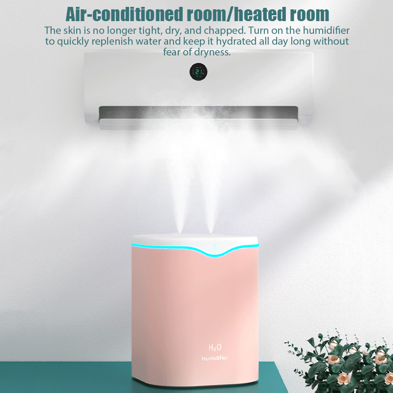 2000ml Water Drop Double Spray Humidifier Large Capacity Nano ...