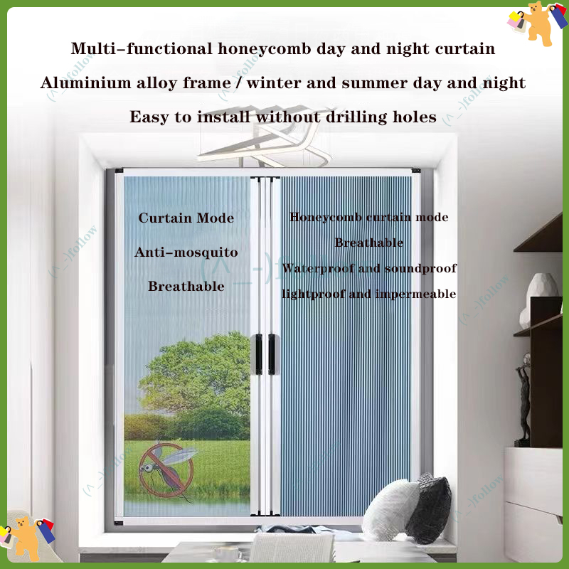 Customized folding sliding invisible windows anti-mosquito screens ...