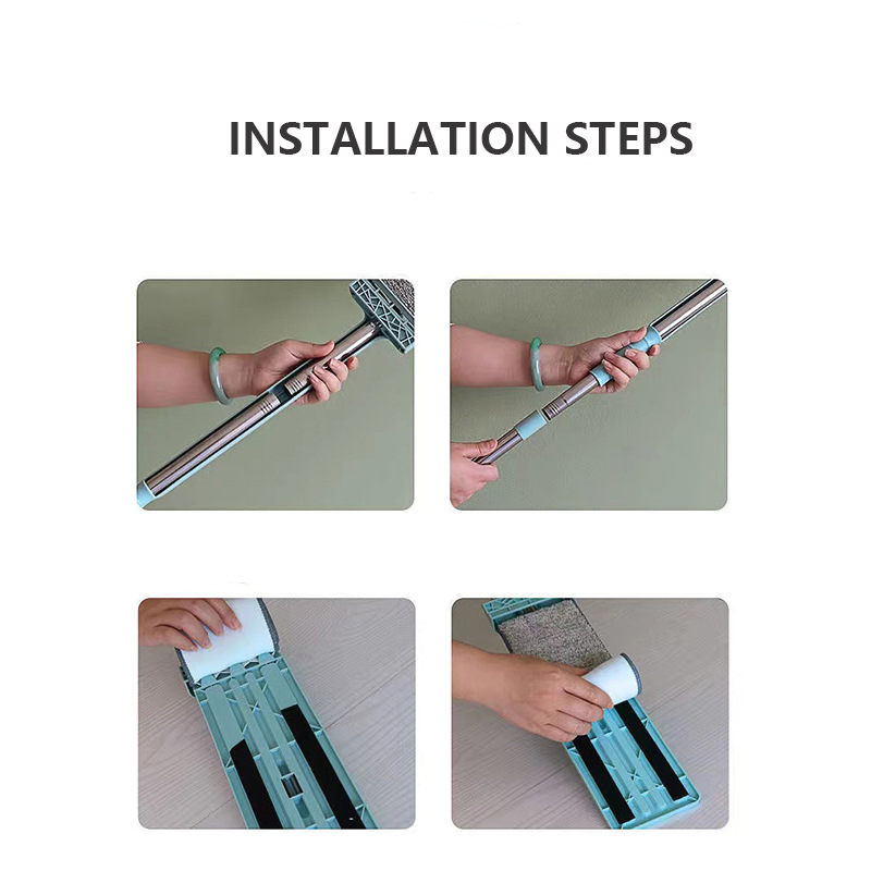 Professional Microfiber Mop Floor Cleaning System, Flat Mop with ...