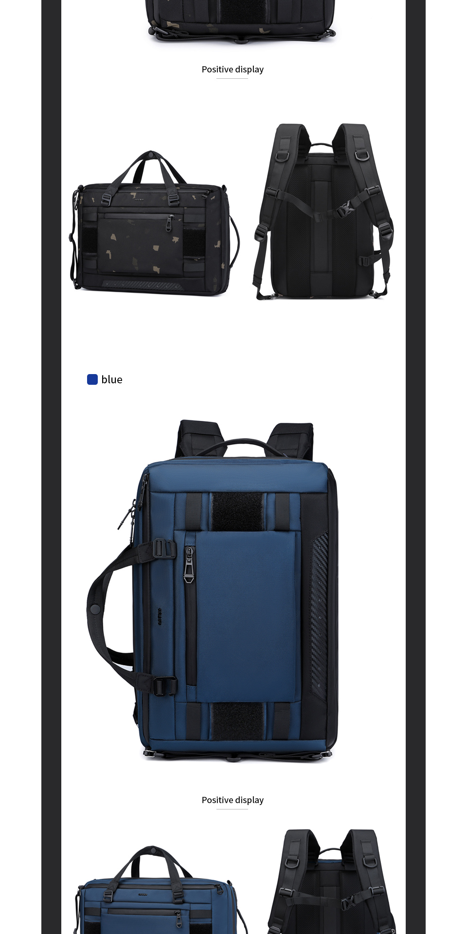 OZUKO Multifunction Men Large Capacity Outdoor Travel Business ...
