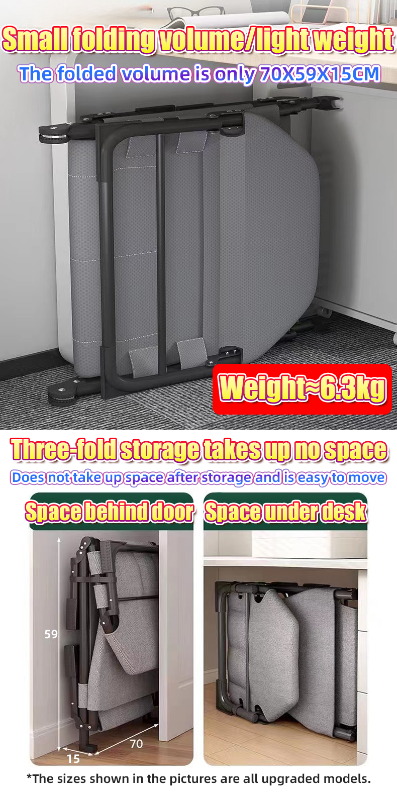 🔥Local Seller+29S$GIFT🔥193cm Foldable Single Sofa Bed Portable Camping ...