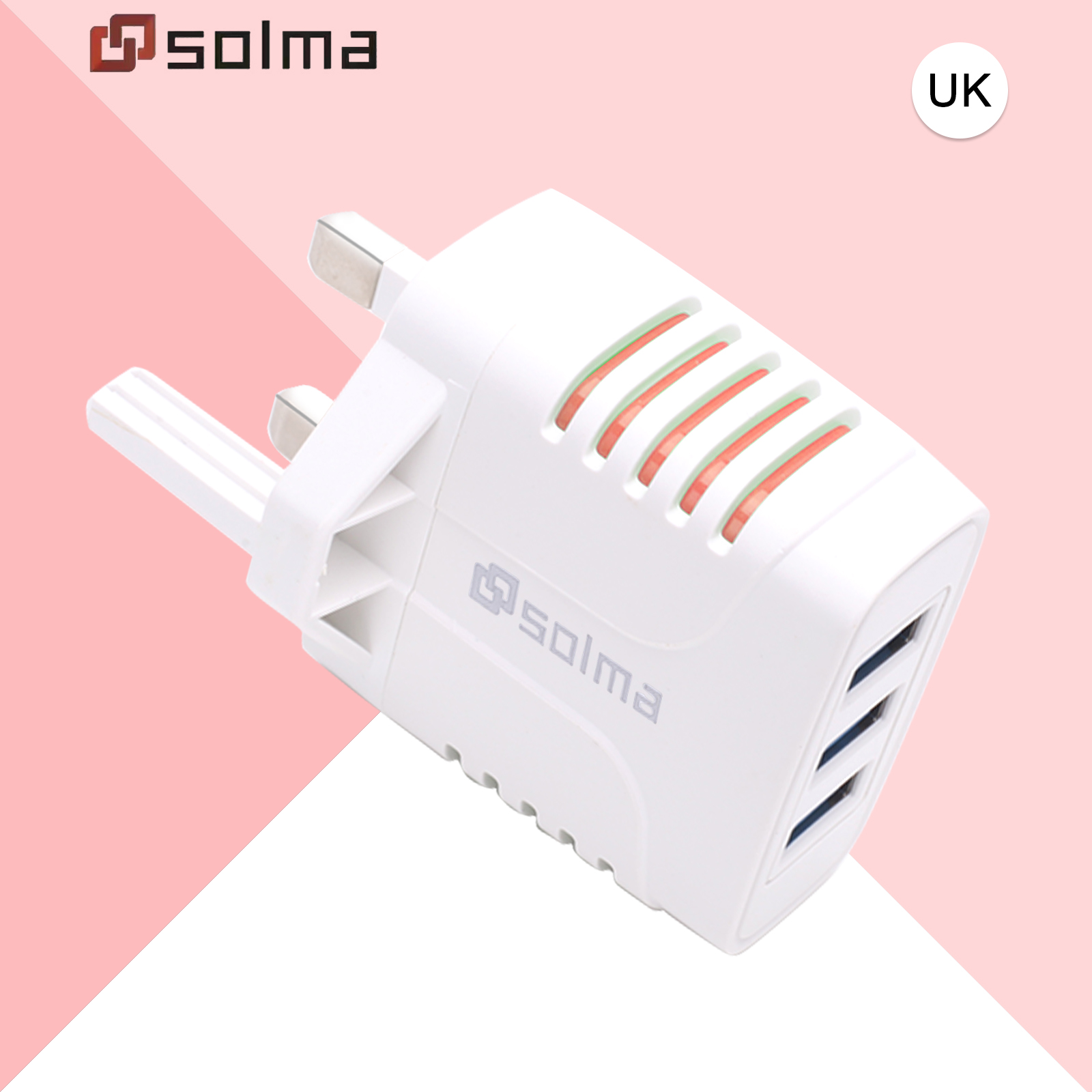 3 Ports USB LED Charging lndicator Charger Charge Candy Color For ...