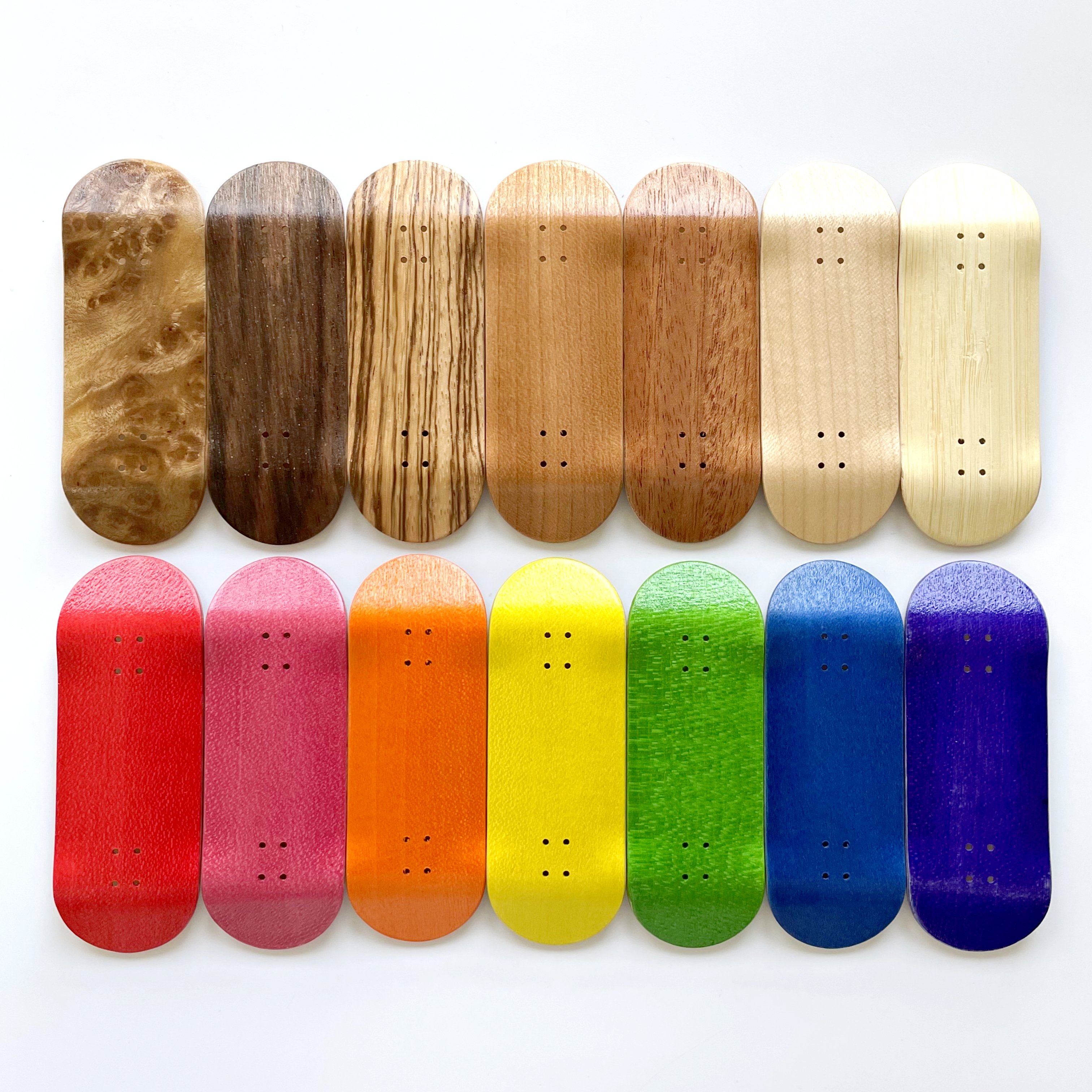 34mm Wooden Fingerboard Set with Double Axle Trucks Bearing Wheels for ...