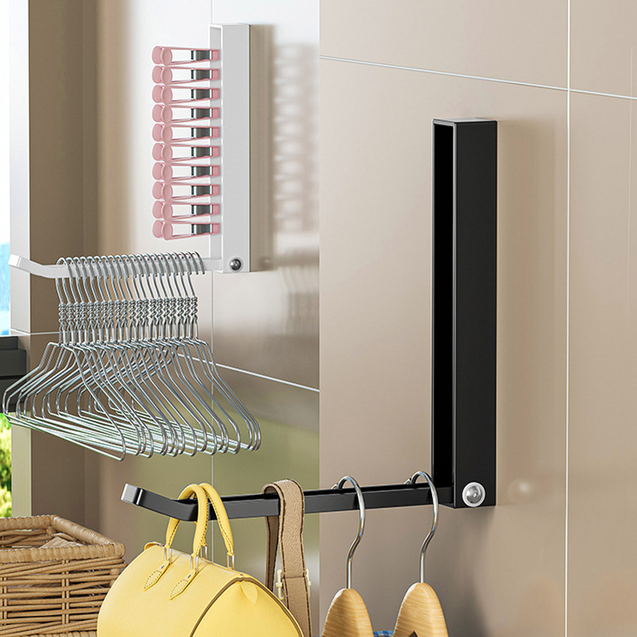 Hanger storage device，clothes Drying Rack，Indoor Wall Mounted Drying ...