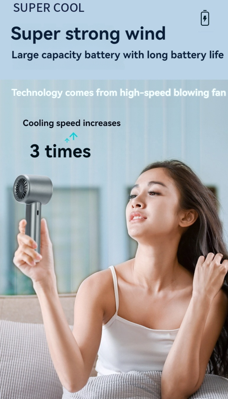 M11 Handheld Turbo Fan High Speed Rechargeable USB Portable Strong Wind ...