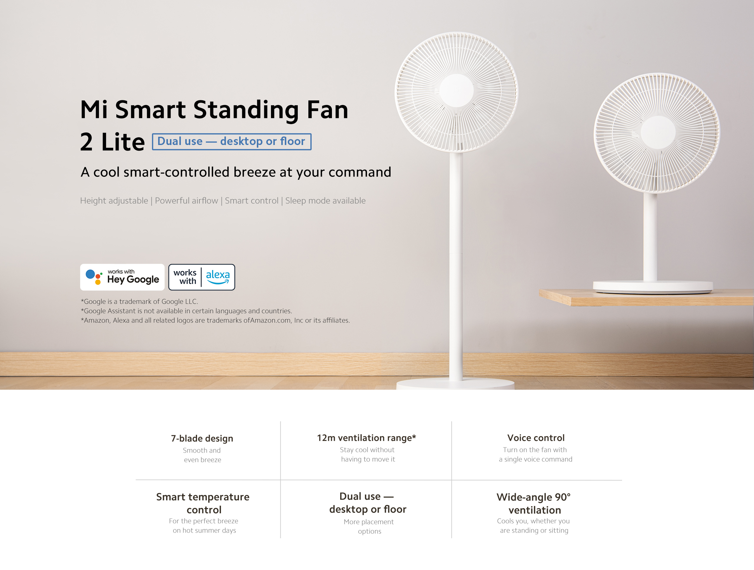 Xiaomi Smart standing Fan 2 Lite | Shopee Singapore