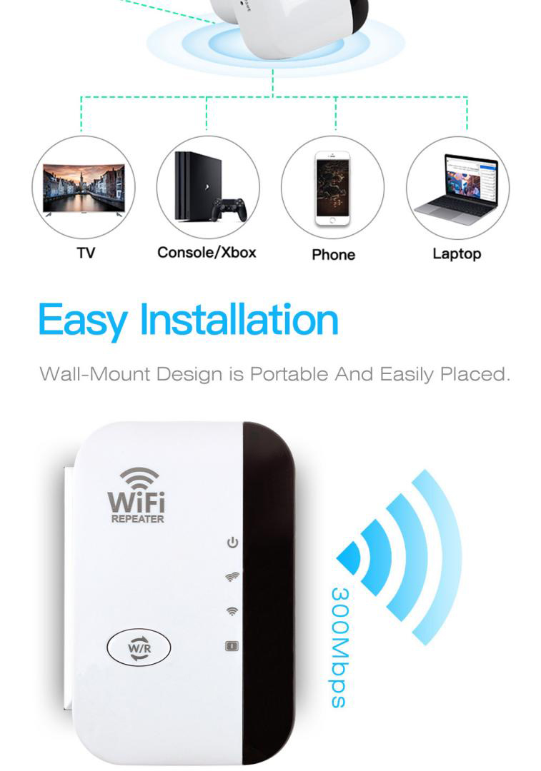 300Mbps Wireless WIFI Repeater Remote Wifi Extender WiFi Amplifier 802 ...