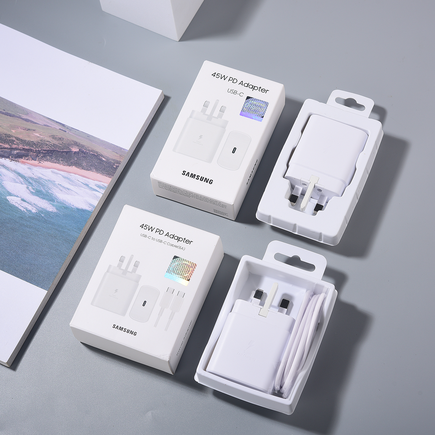 Original 45W Adaptive PD Fast Charger Adapter For Samsung Galaxy A55 ...