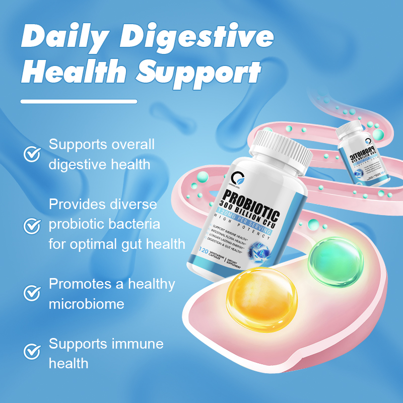 Probiotic 300 Billion CFU With Digestive Enzymes& 30 Probiotic Strains ...