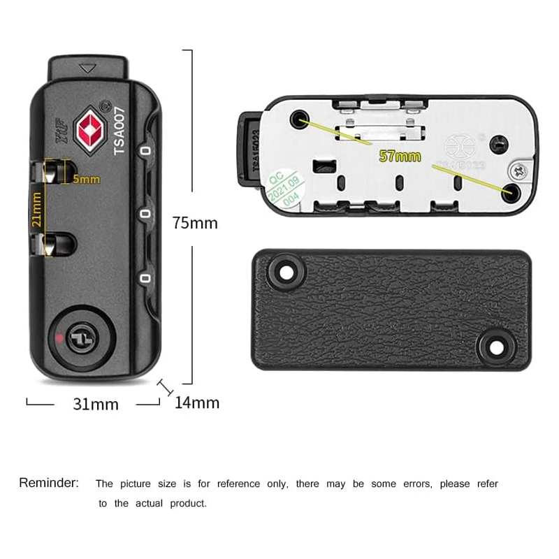 KIPRUN TSA007 Padlock Luggage Travel Lock, 3 Digits Self-Setting A ...