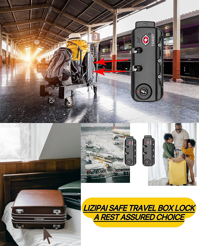KIPRUN TSA007 Padlock Luggage Travel Lock, 3 Digits Self-Setting A ...