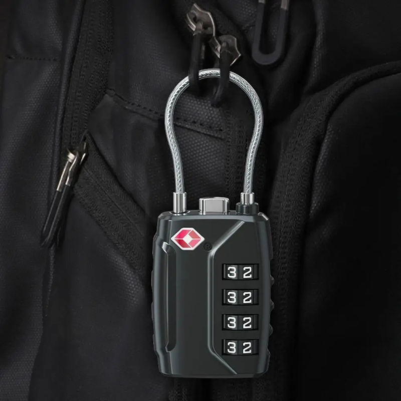 KIPRUN TSA Approved Luggage Locks, 4 Digit Combination Cable Luggage ...