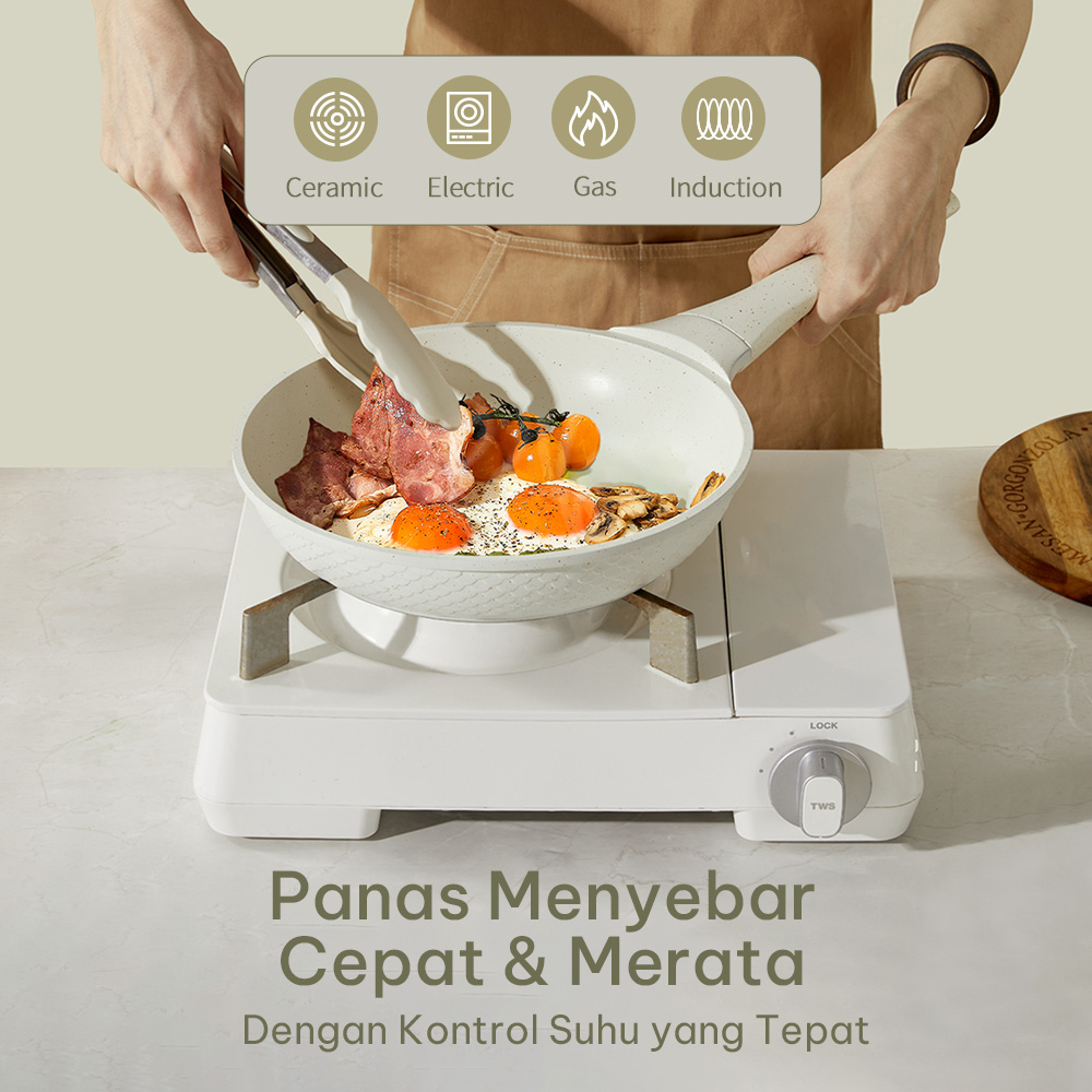 Carote Non Stick Cookware Set 7 Pcs Induction Gas Stove Easy Clean ...