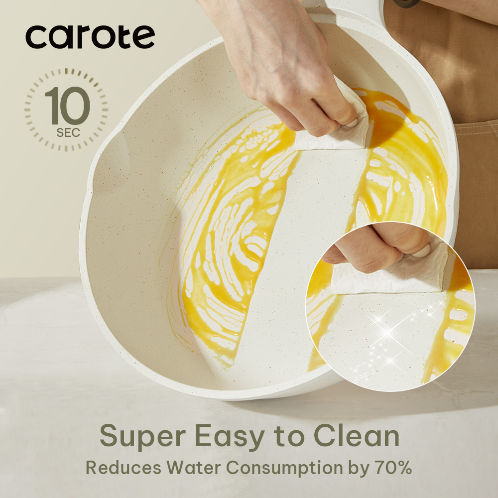 Carote Non Stick Cookware Set 7 Pcs Induction Gas Stove Easy Clean ...