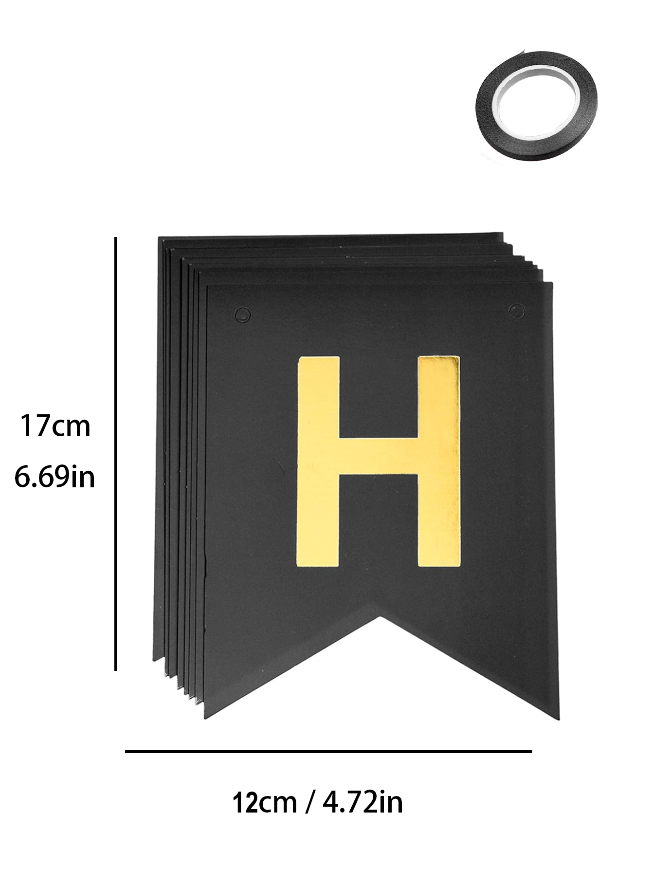 Happy Birthday Gilding Fishtail Flag English Letter Pull Flag Party ...