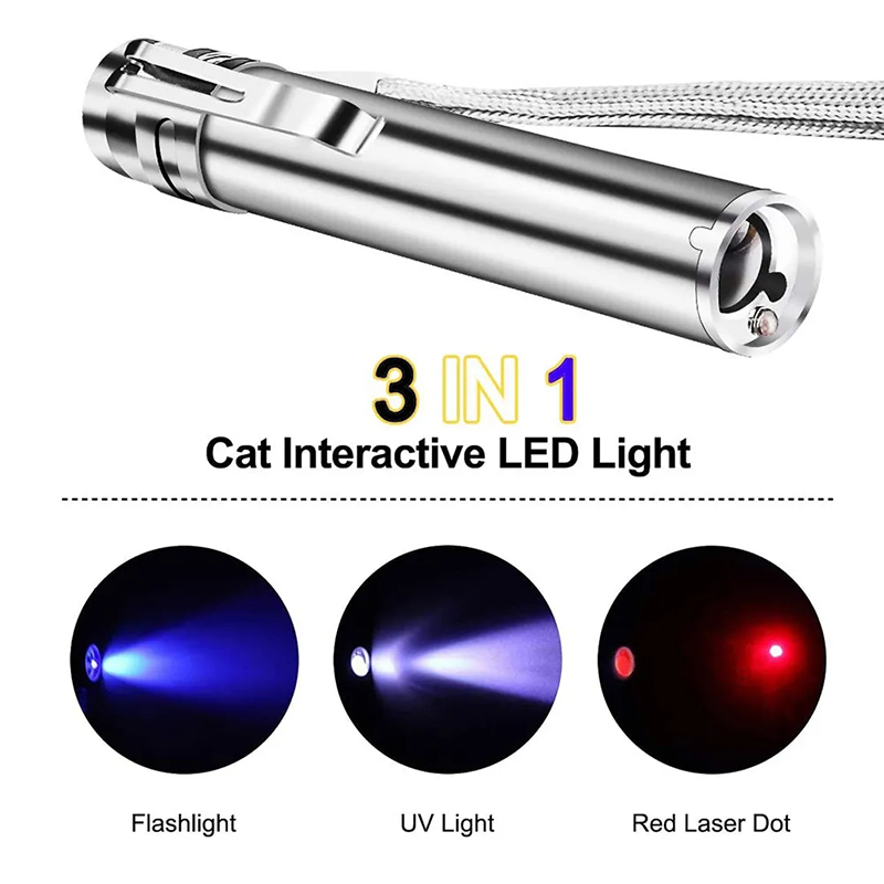 KIPRUN 3 in 1 USB Rechargeable Red Dot Laser Light Super Laser Pointer ...