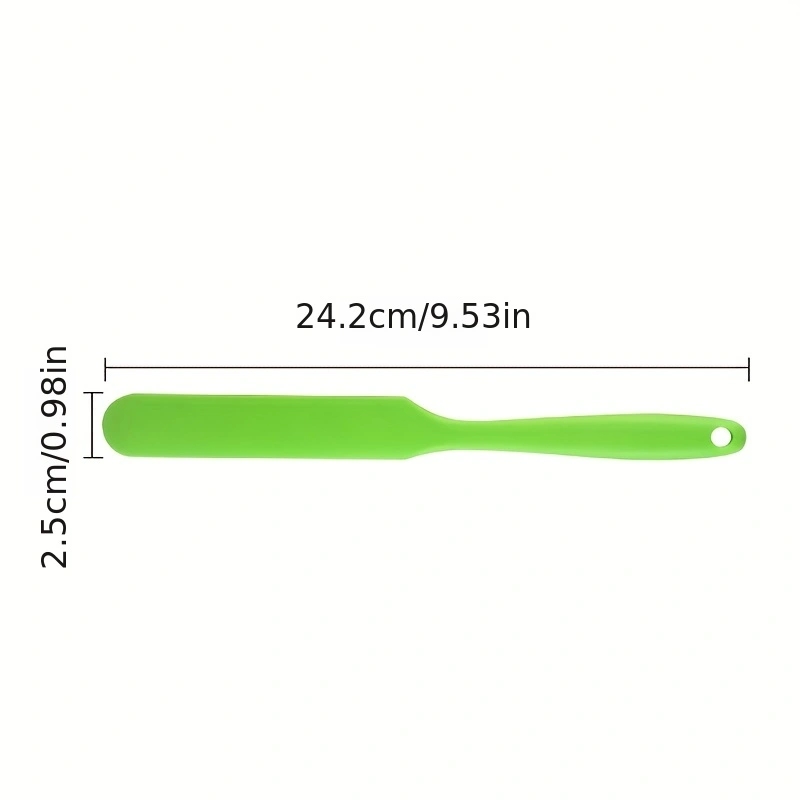1 Pack One-Piece Silicone Long Spatula Macaron Color Cream Smoothing ...