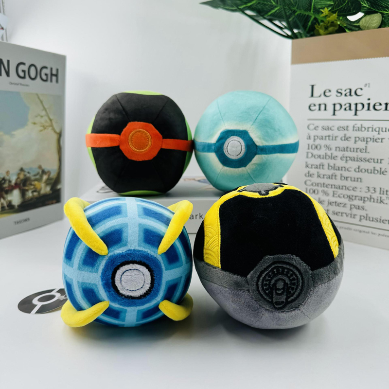 12cm Anime Pokemon Plush Toy Poké Ball Master Ball Ultra Ball Great ...