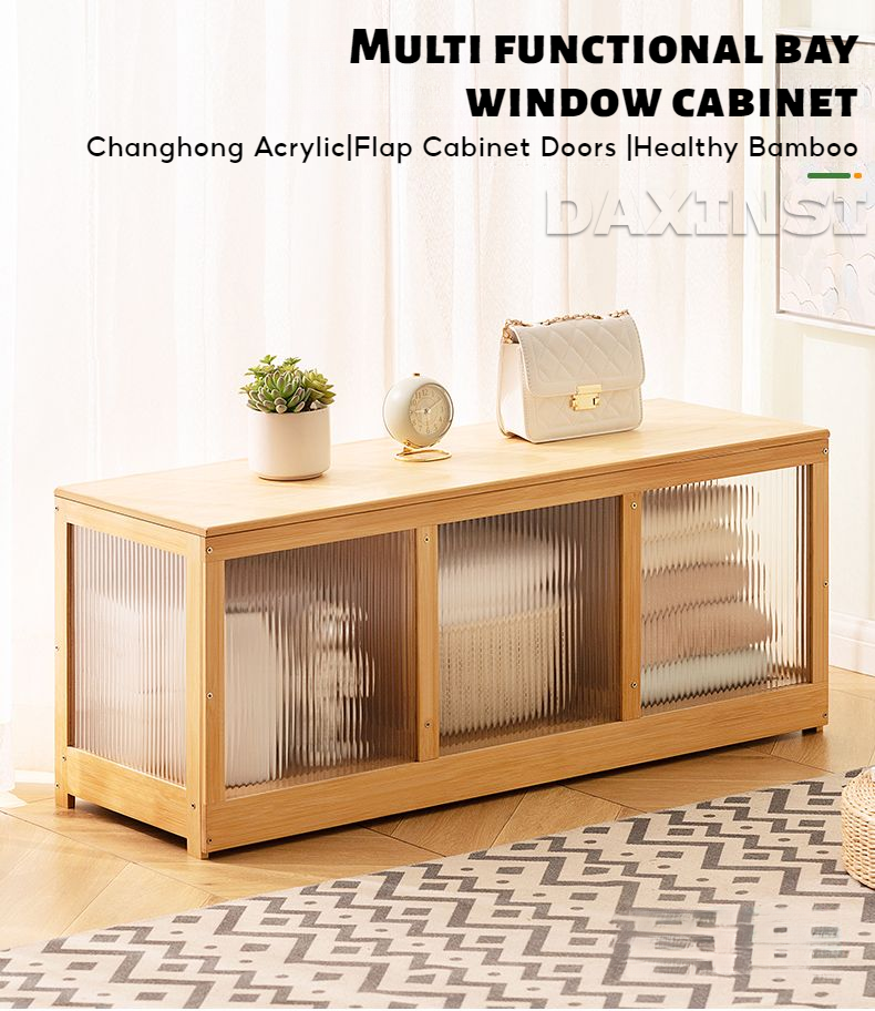 DAXINSI Bay Window Cabinet Storage Cabinet Bedroom Floor Cabinet Low ...