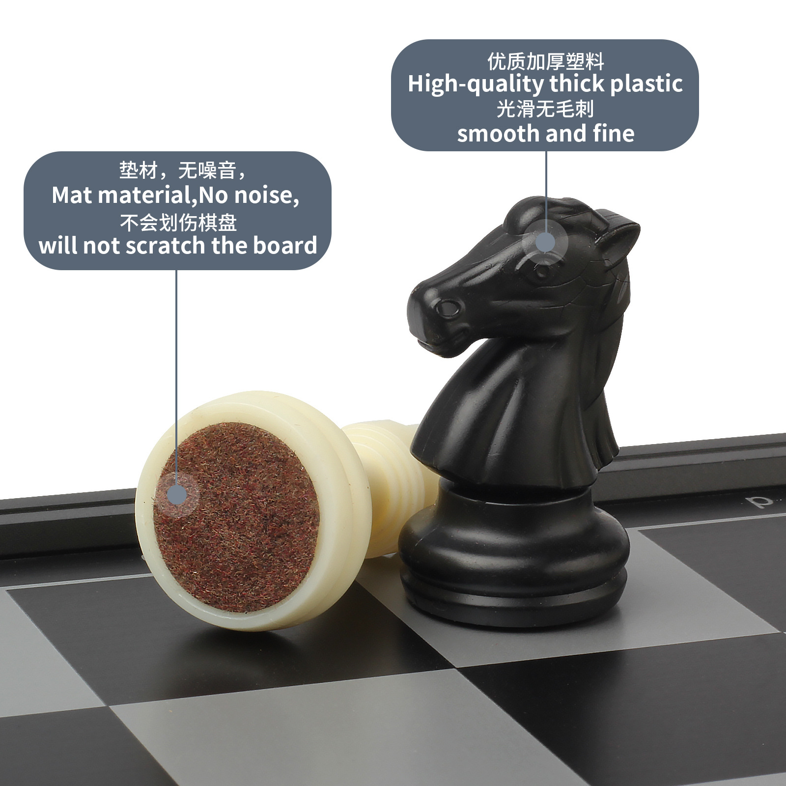 Chess game Magnetic Travel Chess Set with Folding Chess Board ...