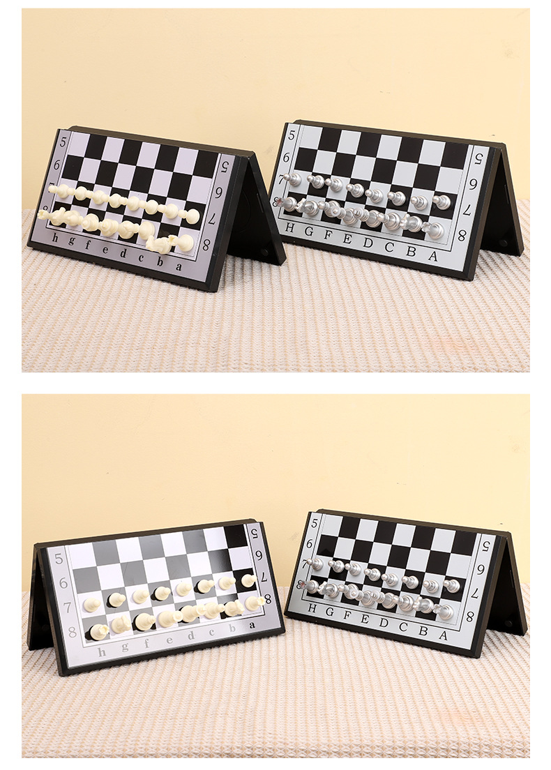 Chess game Magnetic Travel Chess Set with Folding Chess Board ...