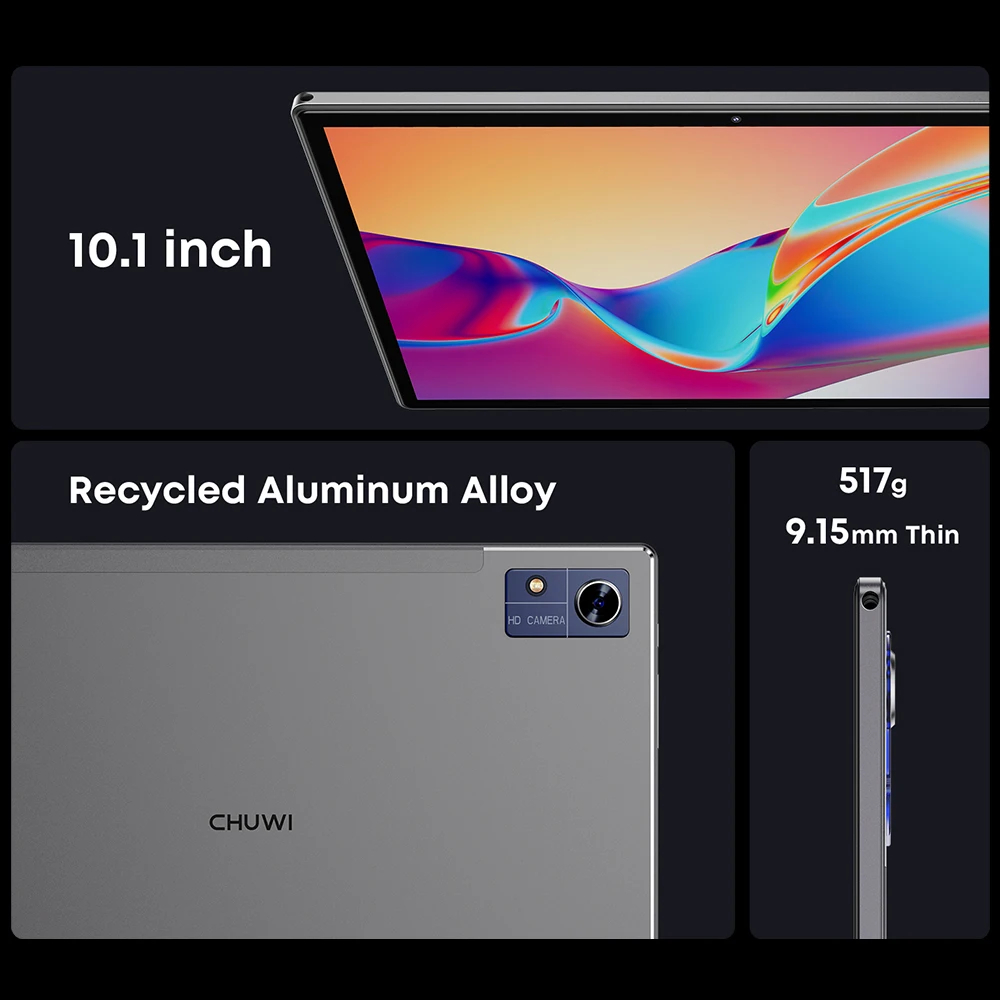 Chuwi-10.1 Inch Hi10 Xpro Tablet, Tablet With 800x1280 Ips Screen, Unisoc T606 Core, 4GB Memory ...