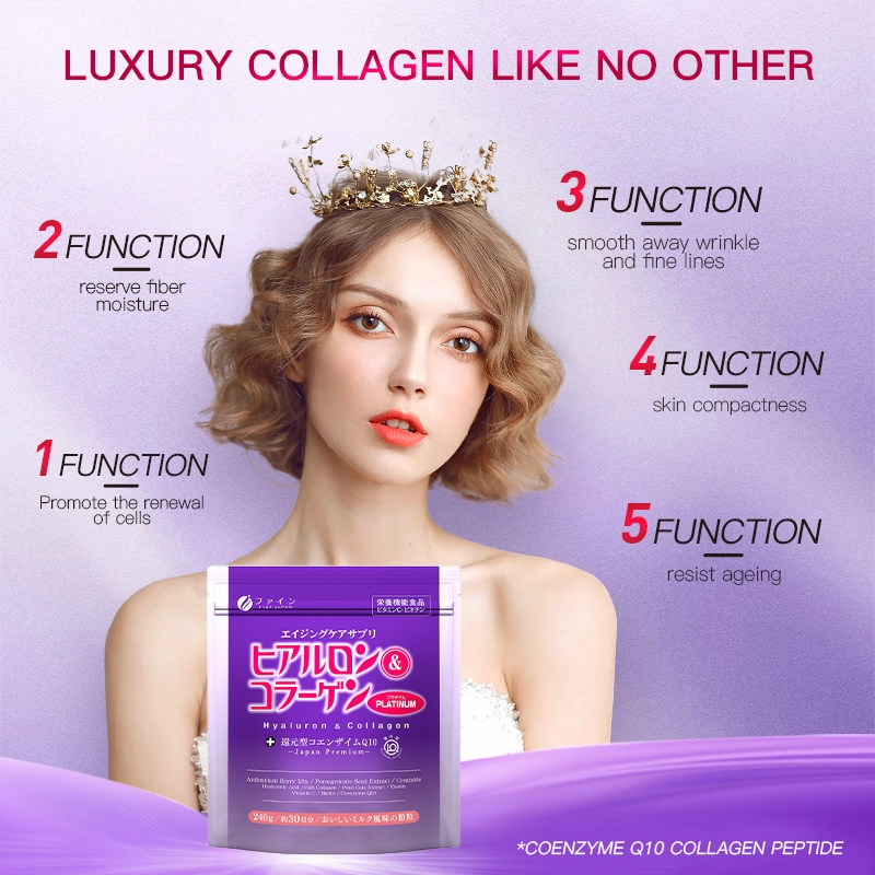 [Fine Japan] Q10 Collagen Anti-Aging Supplement with Vitamin C, Biotin ...
