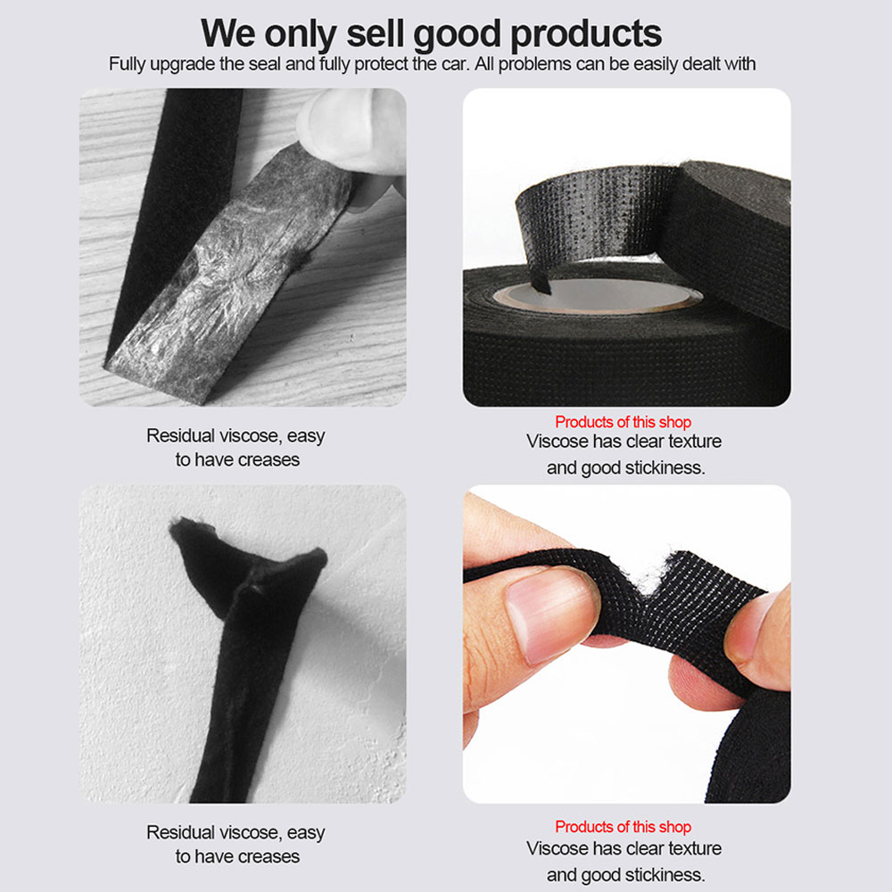 Waterproof Adhesive Cloth Tape, 15m for Car Wiring and Electrical ...